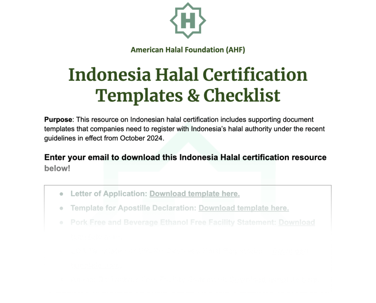Indonesia Halal Certification Templates & Checklist - American Halal ...